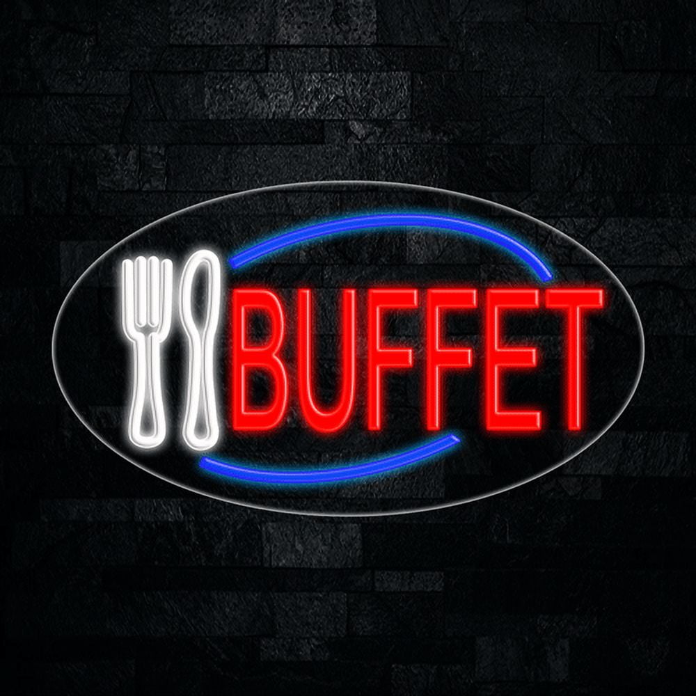 Buffet LED Neon Sign 28"L x 16"H #34330 - Walmart.com