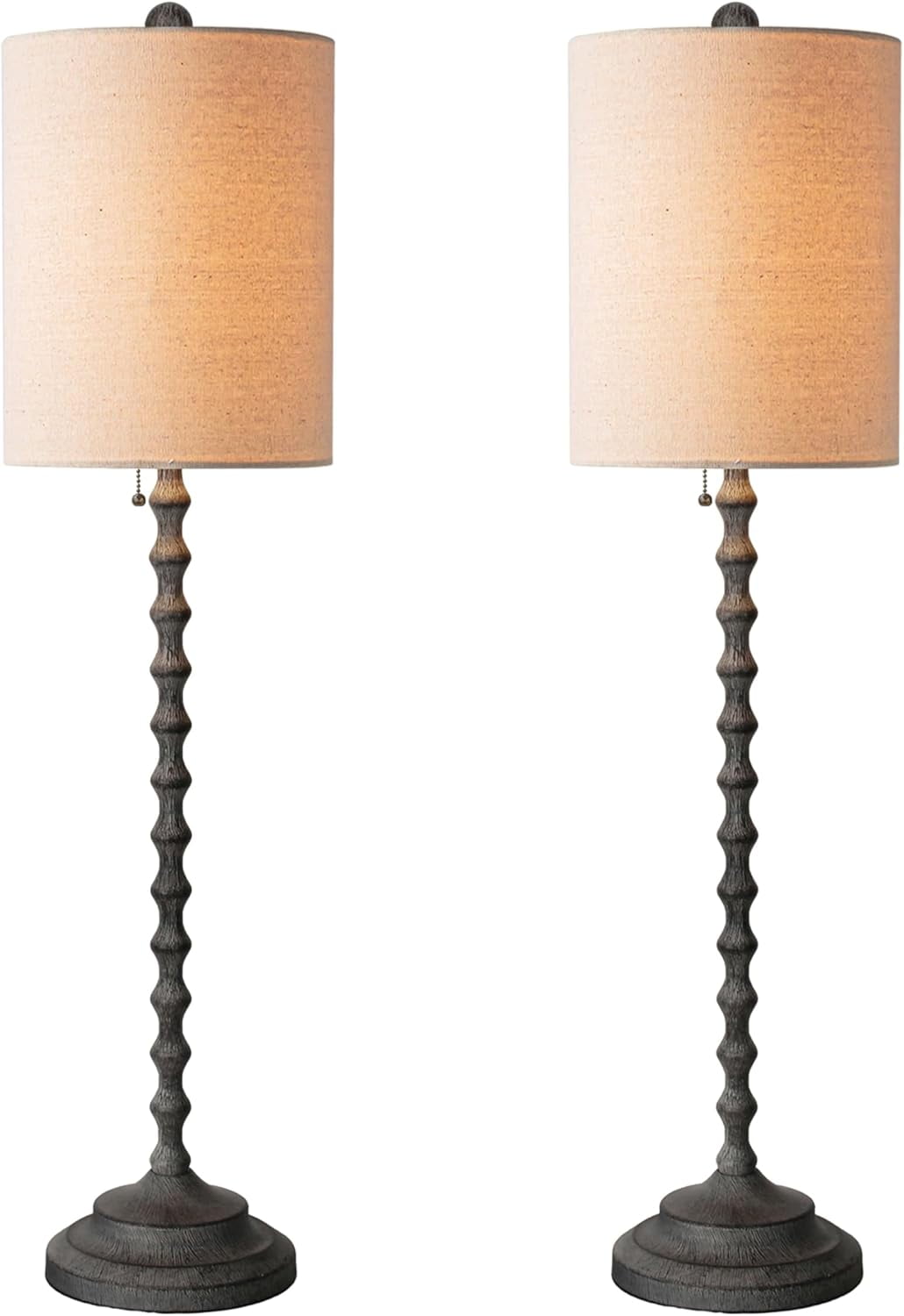 Buffet Lamps Set of 2, Rustic Farmhouse Table Lamps for Entryway ...
