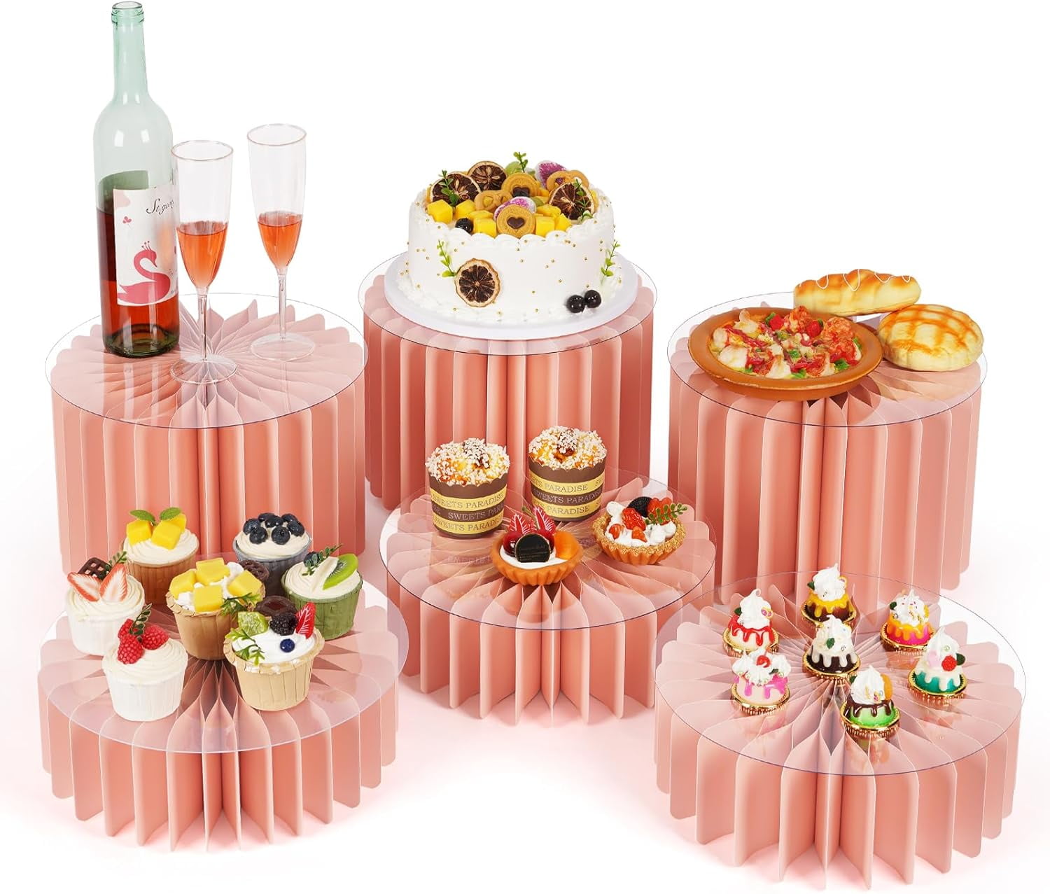 Buffet Risers, Food Risers for Buffet Table Cardboard Food Display ...