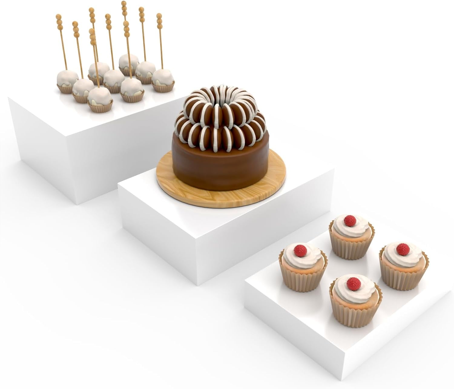 Buffet Risers, Food Risers for Buffet Table, Display Stand Shelf for ...