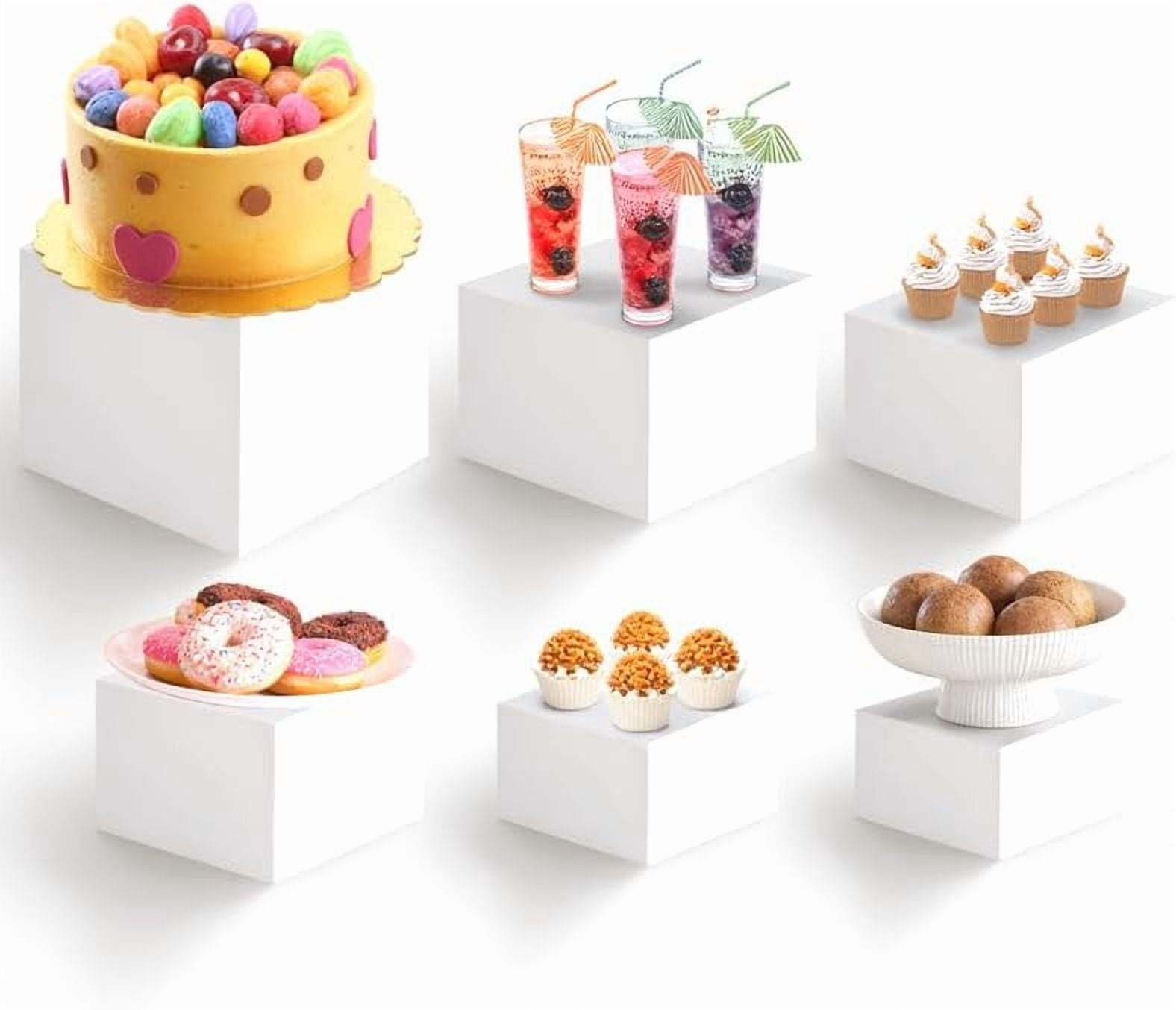 Buffet Risers，Food Risers for Buffet Table，Display Stand Shelf for ...