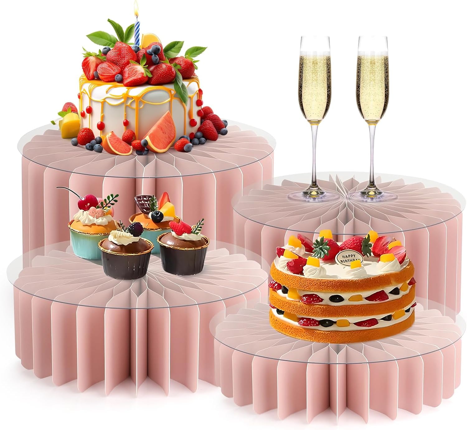 Buffet Risers Risers for Buffet Table Risers Display Stands Tall Cake ...