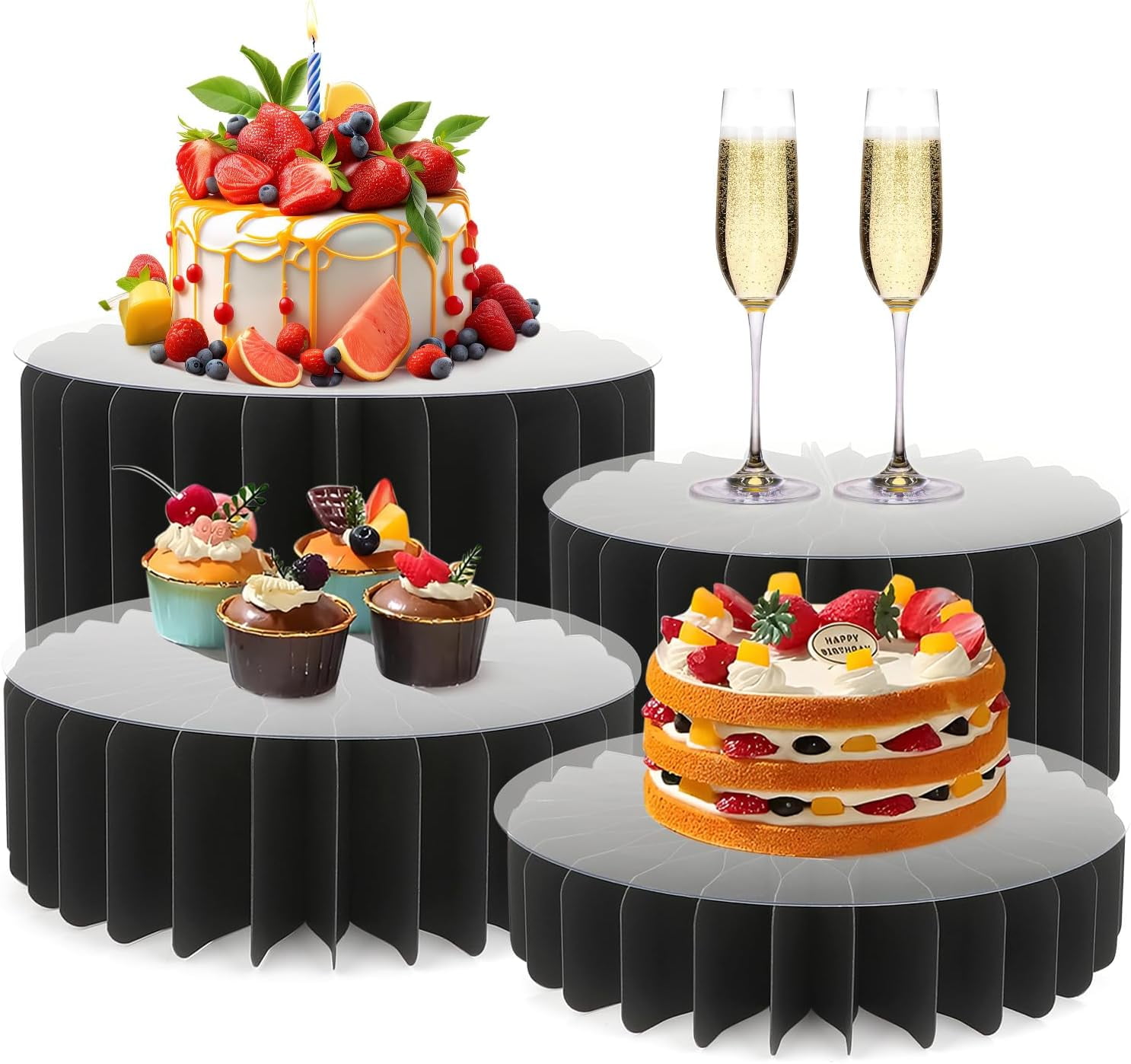 Buffet Risers Risers for Buffet Table Risers Display Stands Tall Cake ...