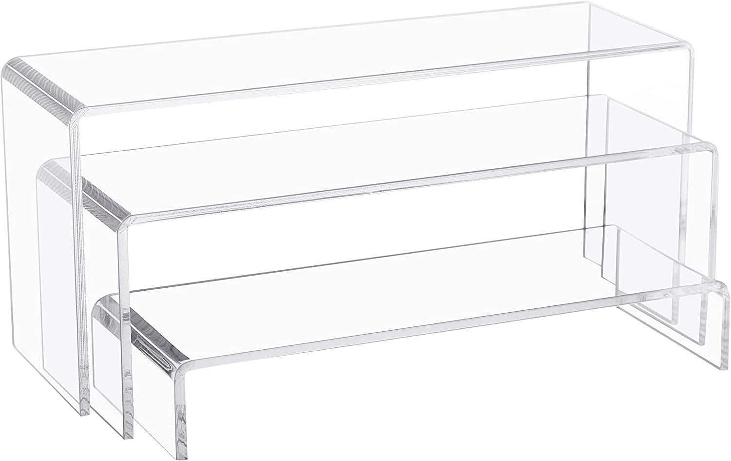 Buffet Risers and Stands, Large Clear Acrylic Riser Set, Rectangle ...