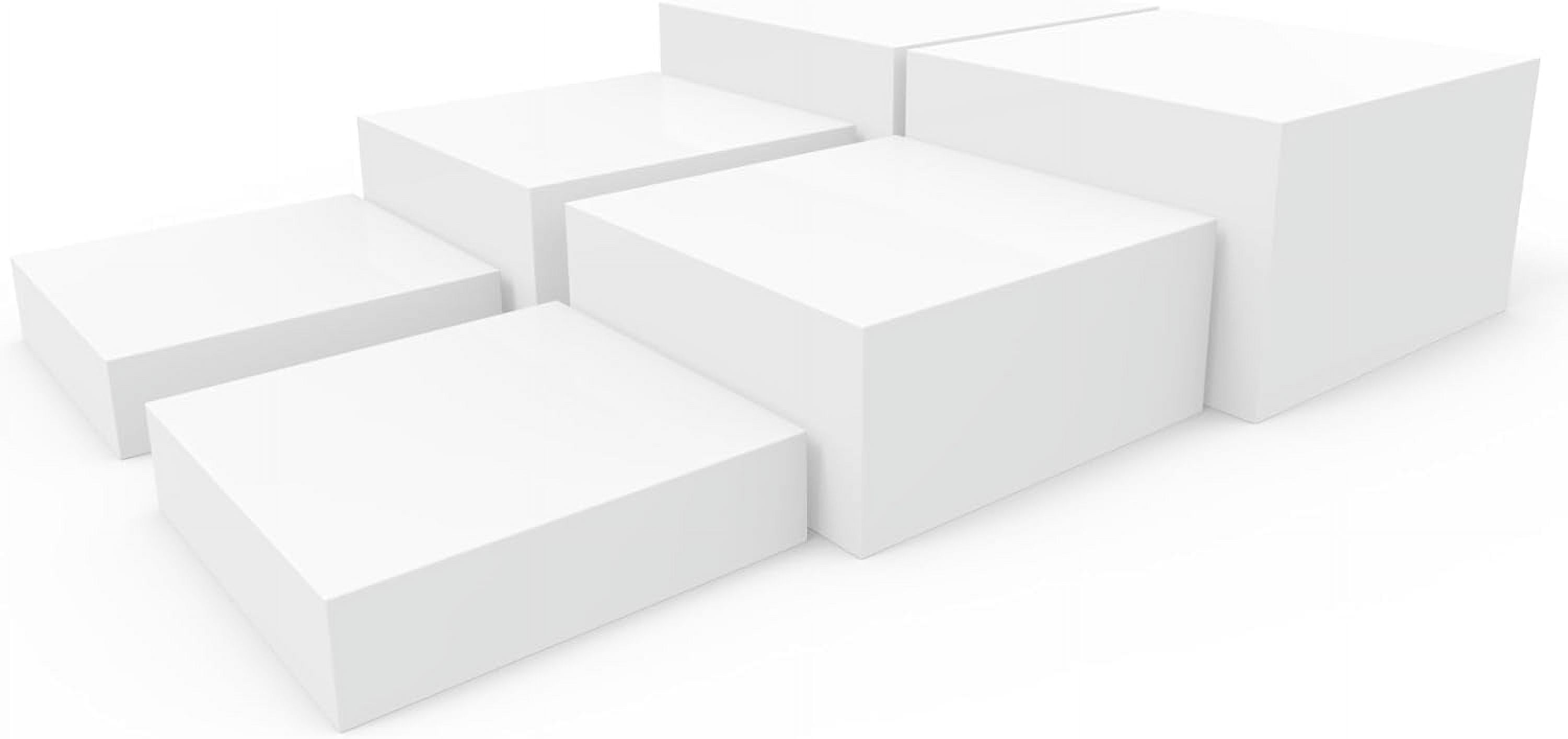 Buffet Risers, White Acrylic Cube for Buffet Table, Display Stand Shelf ...