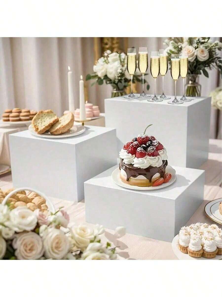 Buffet Risers and Display Stands, 6-Pack Food Risers for Dessert Table ...