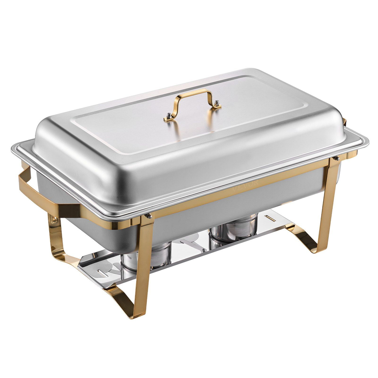 Buffet Serving Set - 8 Qt 4-Piece Gold Rectangle Chafing Dish & Pans ...