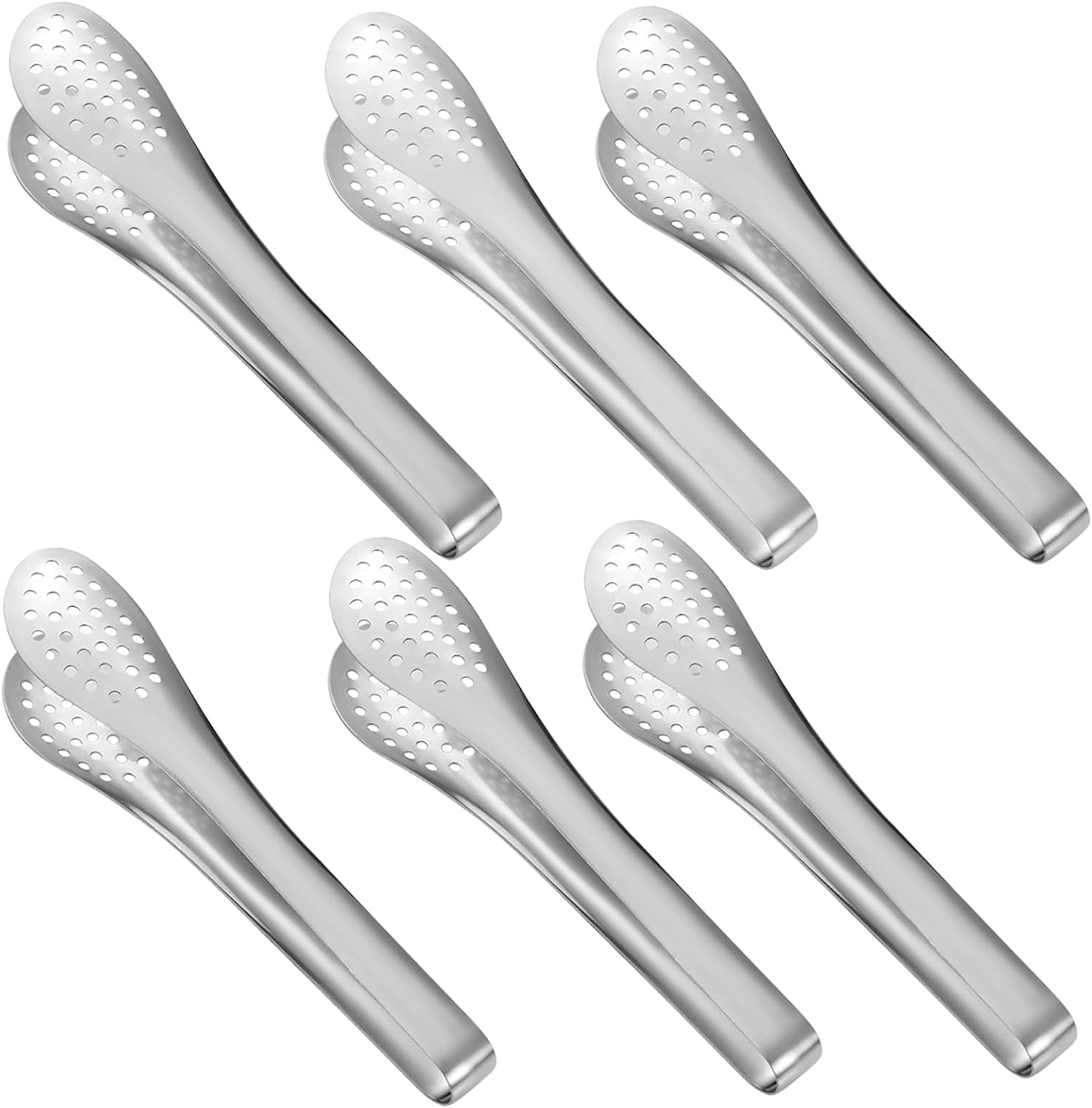 Buffet Serving Tongs, 6Pcs Kitchen Tongs Mini Serving Utensil Tongs for ...