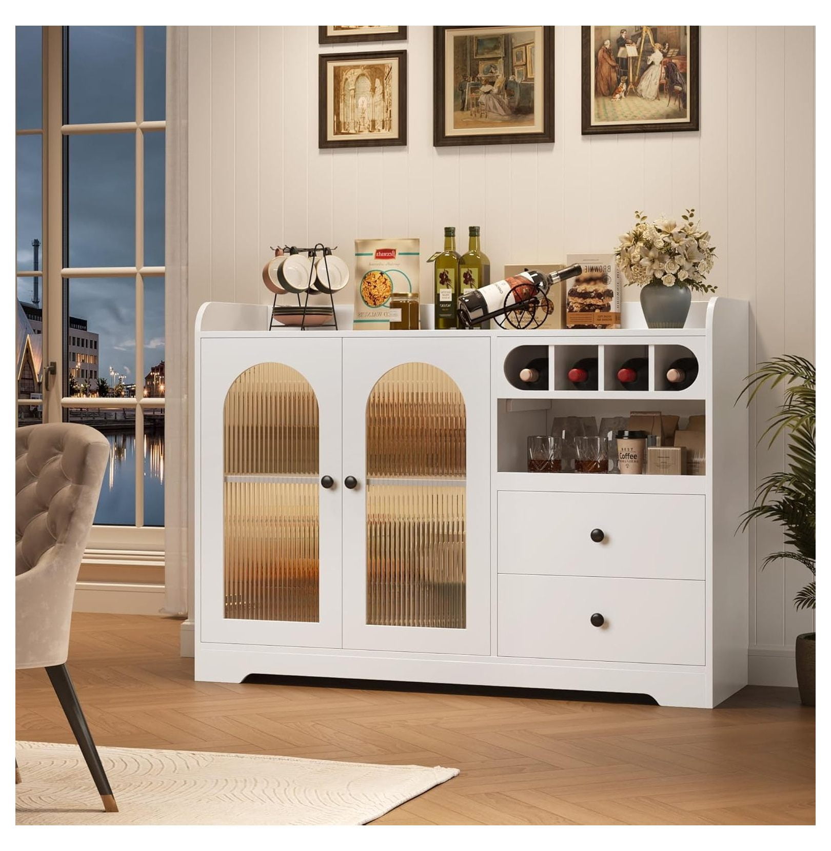 Buffet Sideboard Cabinet with Storage,Kitchen Buffet Storage Cabinet ...