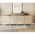 Buffet Storage Cabinet with 4 Drawers and 4 Adjustable Shelves, 94 ...