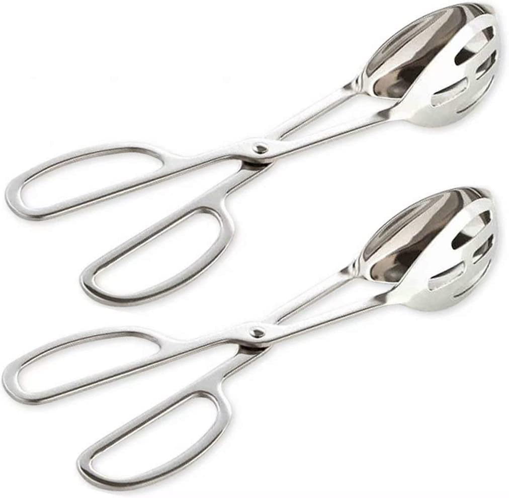 Artrylin 2-Pack Stainless Steel Buffet Tongs, 10-inch Food Serving ...