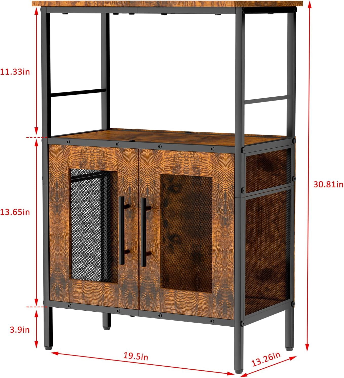 Buffets Coffee Bar Station - 3-Tier Small Coffee Stand with Storage ...