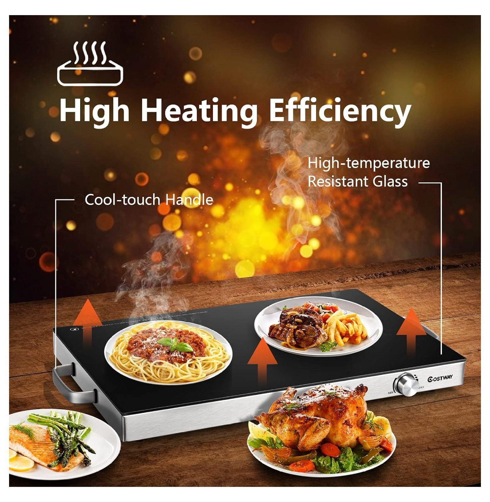 Buffets Server Food Warmer for Parties, 2 Packages, LouZub Electric ...