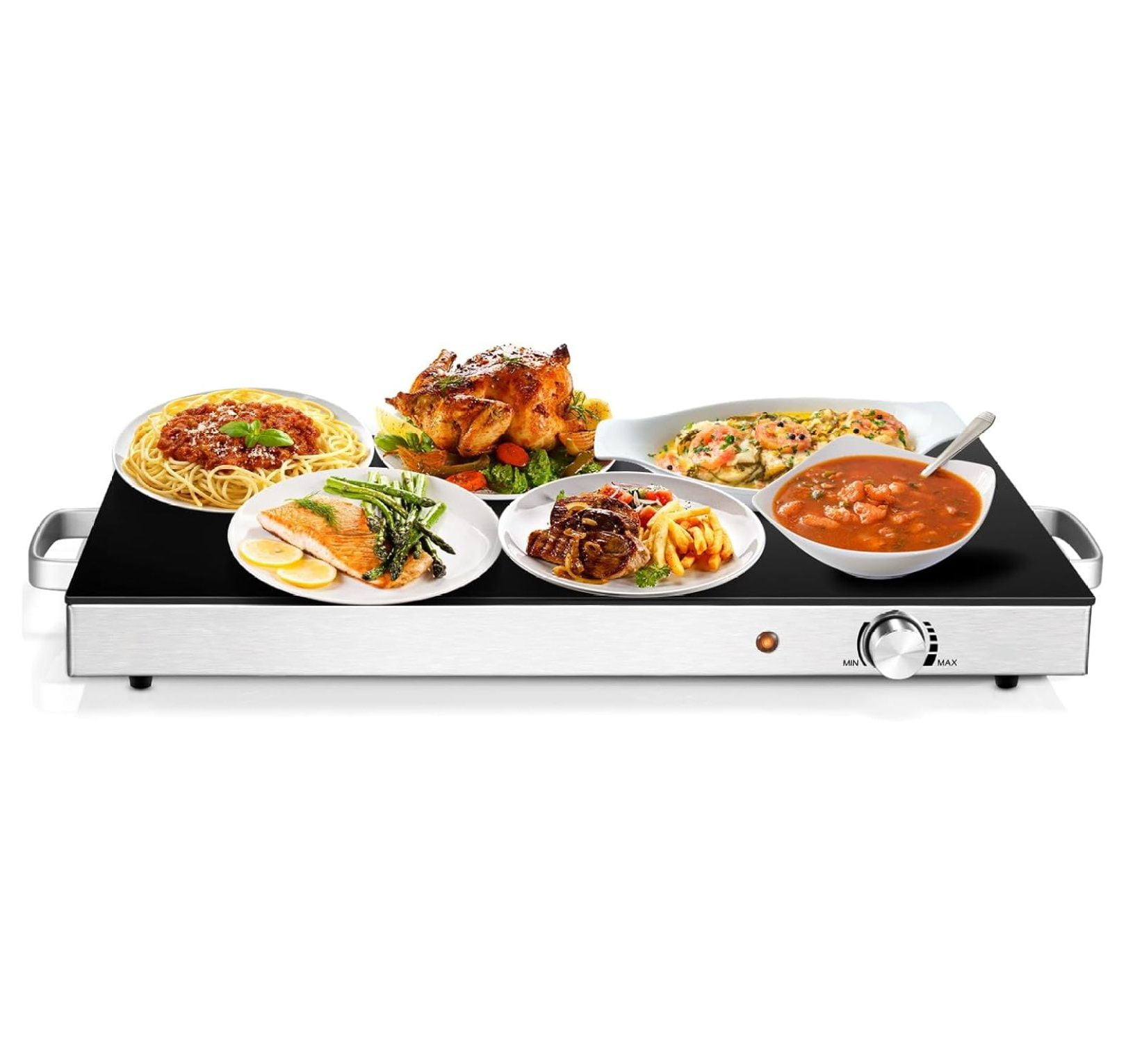 Buffets Server Food Warmer for Parties, Electric Food Warming Tray W ...