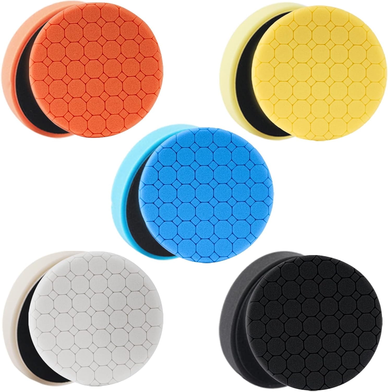 Buffing Polishing Pads, 5Pack 5.5 Inch Face for 5 Inch Backing Plate ...