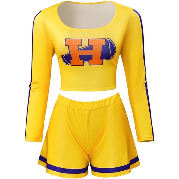Buffy Cheerleader Cloth High School Cheerleading Outfit Uniform Yellow ...
