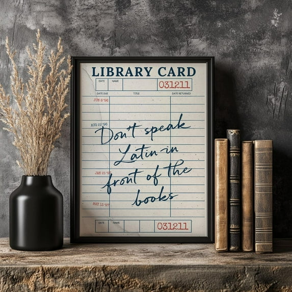Buffy Quote Library Card Print Witchy Book Nook Art (5 Sizes) Poster ...