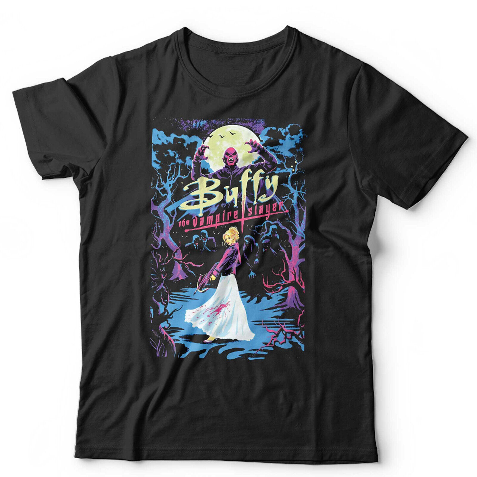 Buffy Retro Poster Art Unisex & Kids TShirt Vampire Slayer Vintage ...