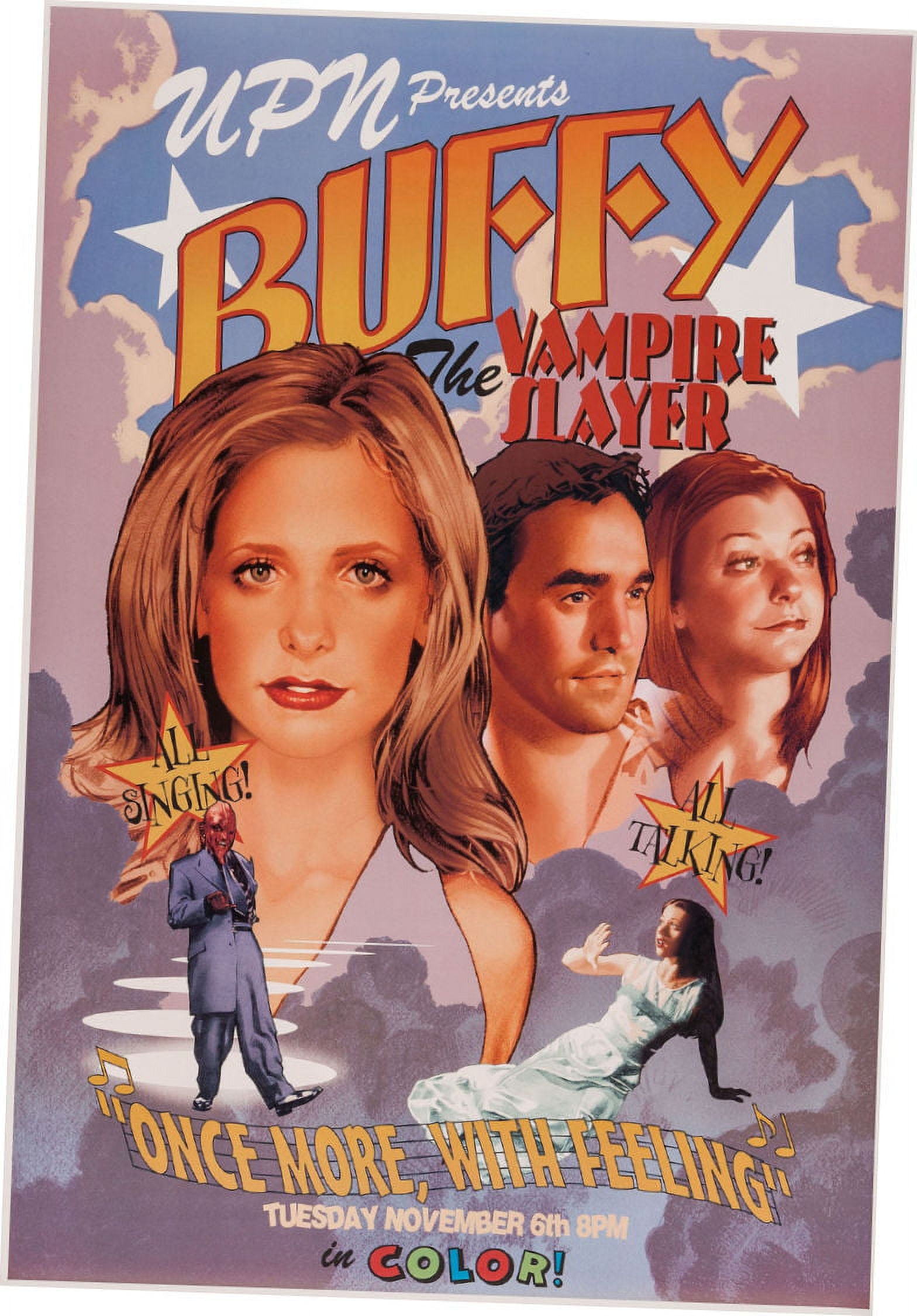 Buffy The Musical poster Metal Sign Art Print 8x12 Multi-Color Square ...
