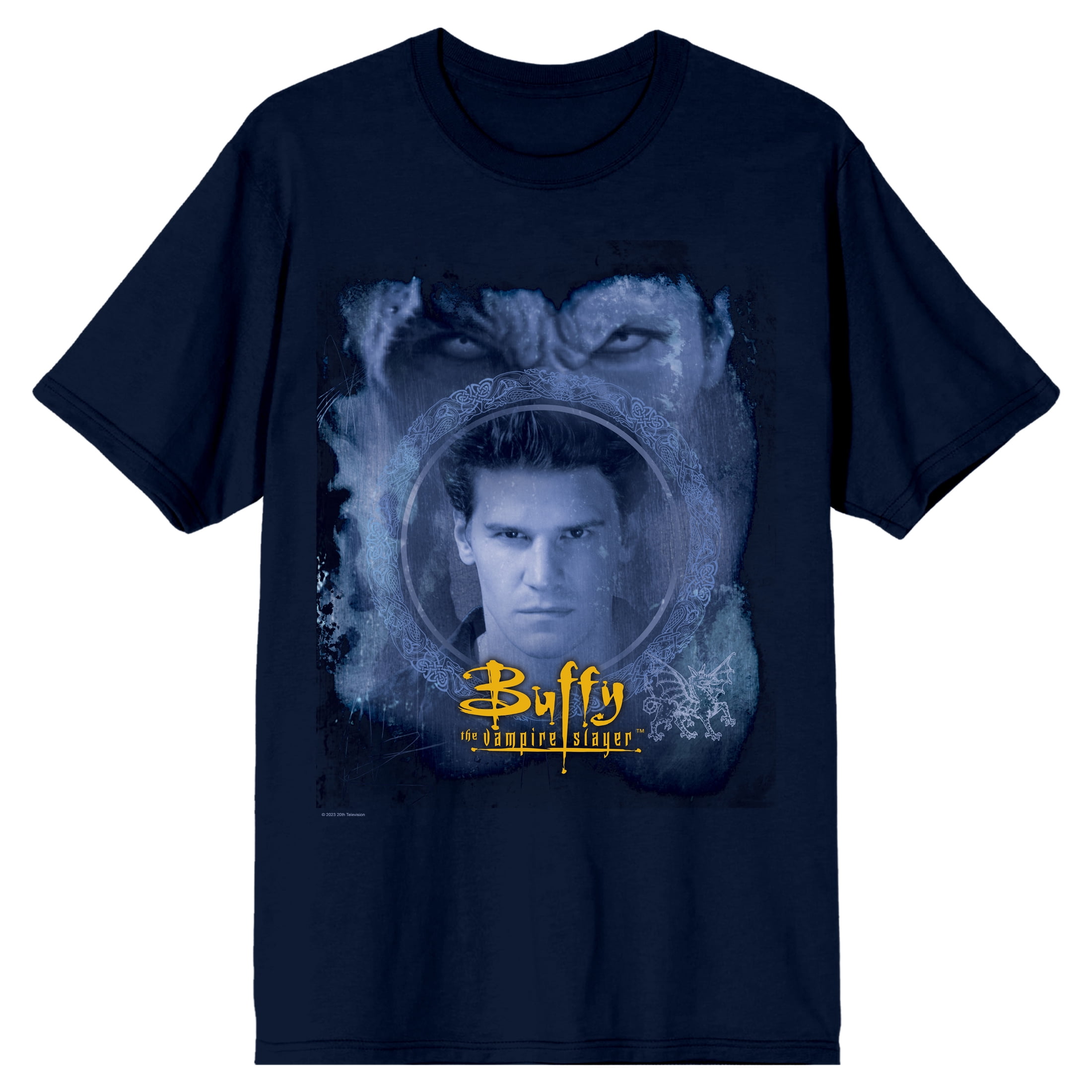 Buffy The Vampire Slayer Angel Crew Neck Short Sleeve Navy Men's T ...