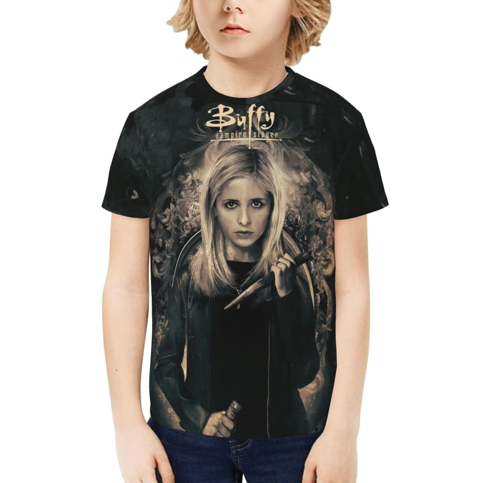 Buffy The Vampire Slayer Boys Girls T-Shirts Graphic Print Short Sleeve ...