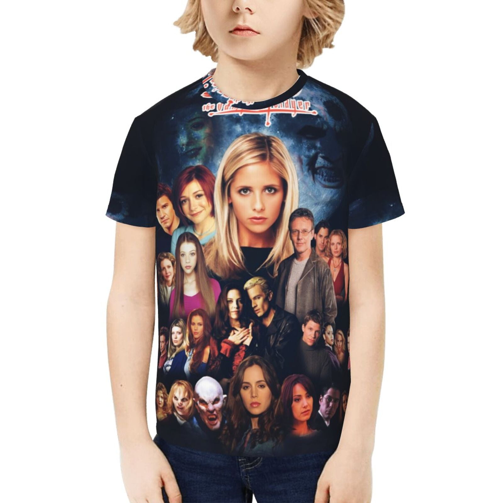Buffy The Vampire Slayer Boys Girls T-Shirts Graphic Print Short Sleeve ...