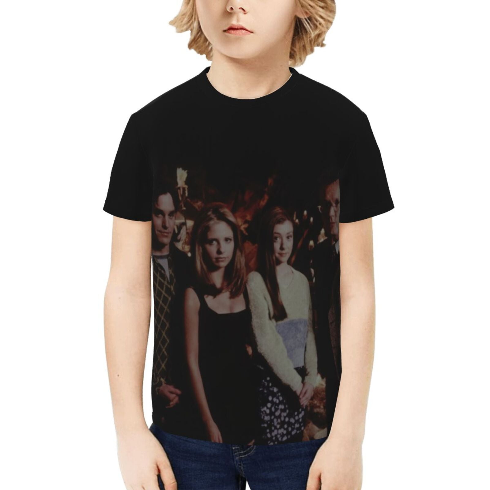 Buffy The Vampire Slayer Boys Girls T-Shirts Graphic Print Short Sleeve ...