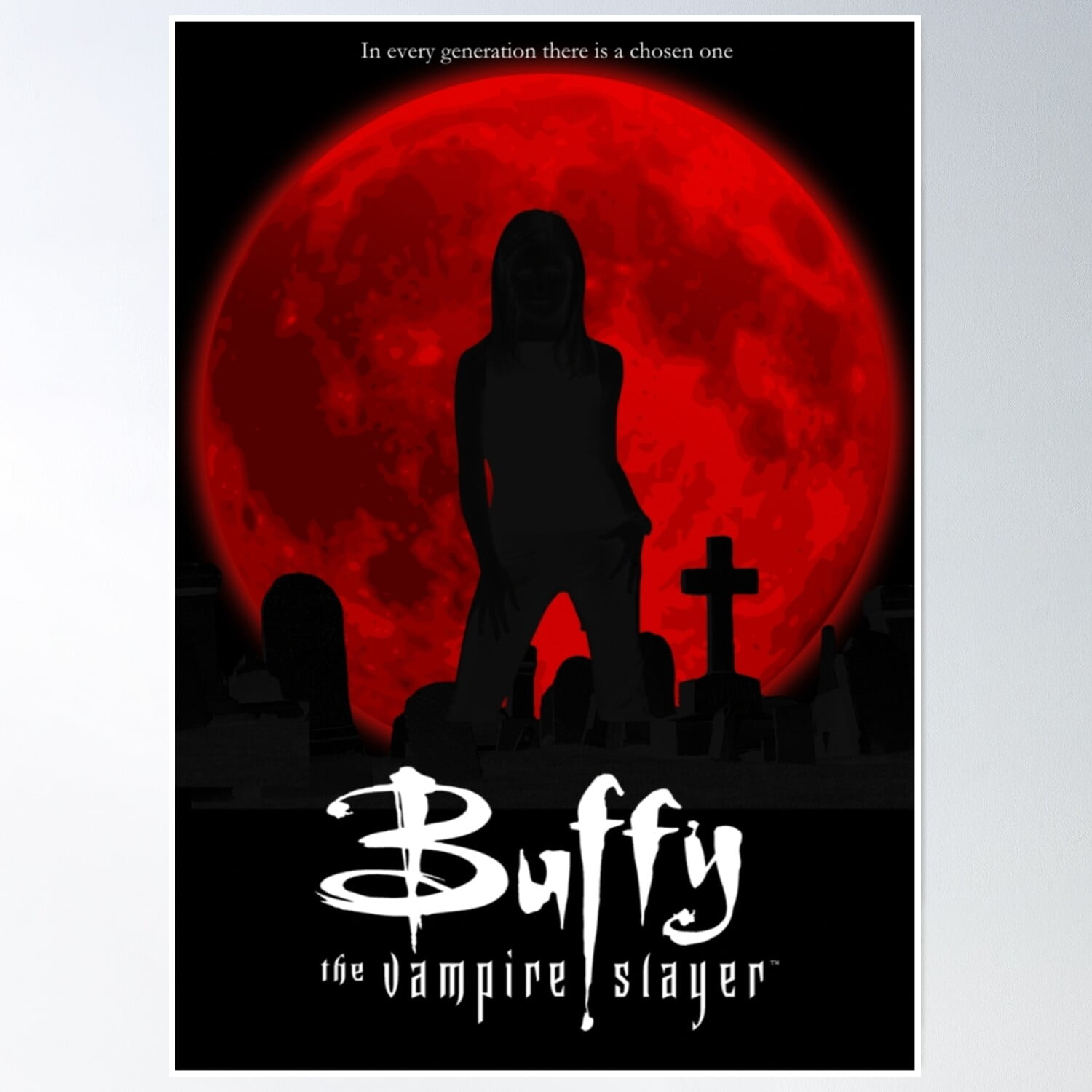 Buffy The Vampire Slayer (Btvs) Poster Design Poster Wall Art, Modern Wall Decor, 24x36 UNFRAMED ...