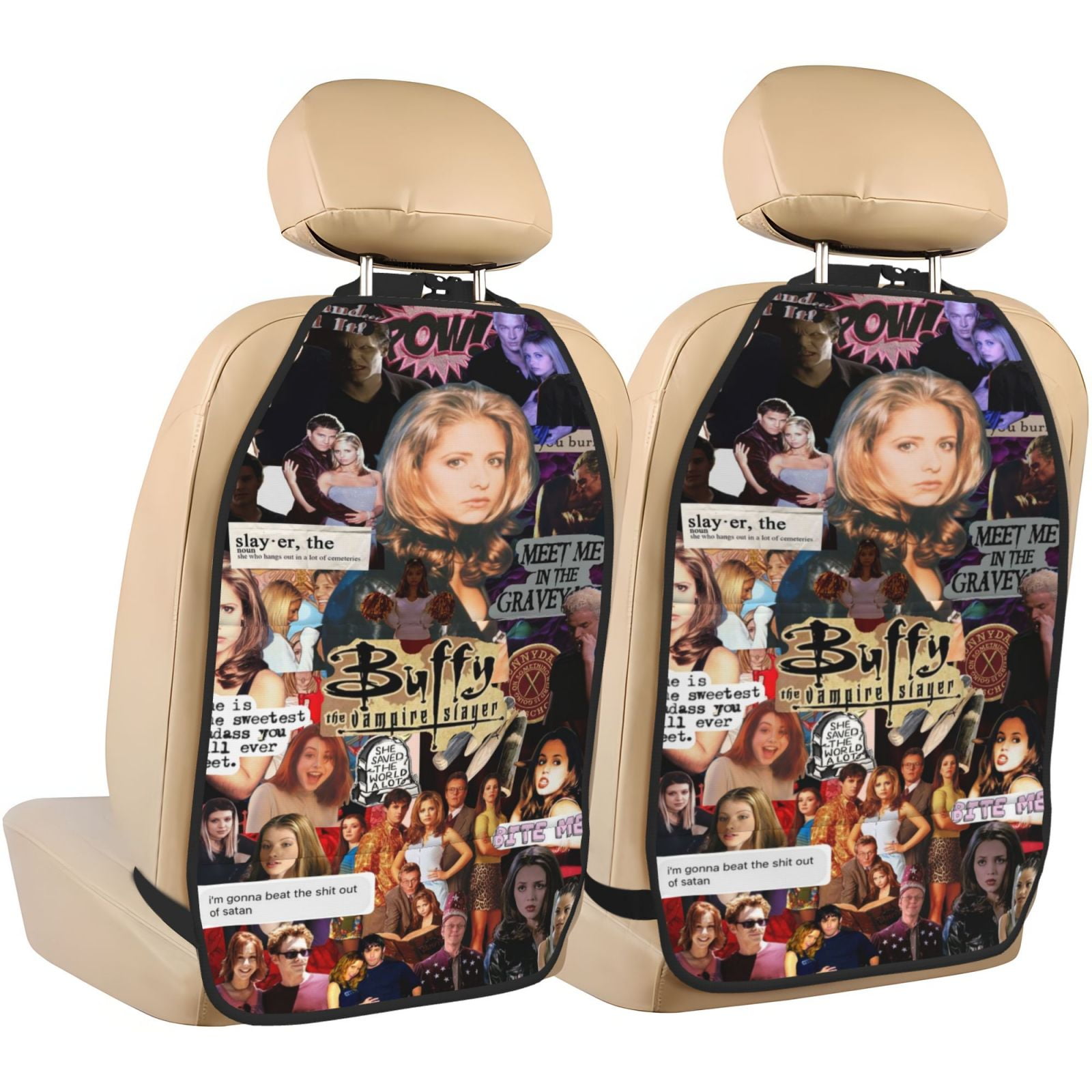 Buffy The Vampire Slayer Car Seat Anti-Kick Storage Pads 2 Piece Set ...