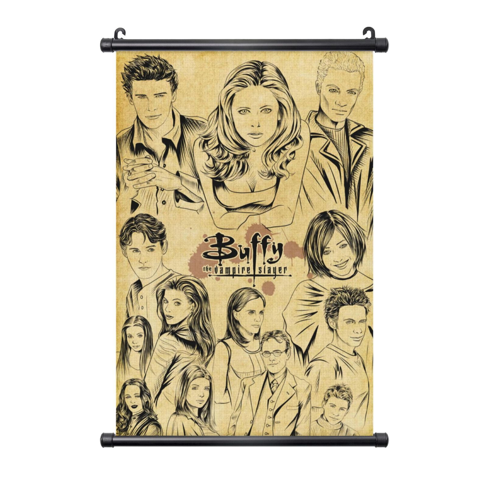 Buffy The Vampire Slayer Hanging Poster, Black Plastic Shaft Wall ...