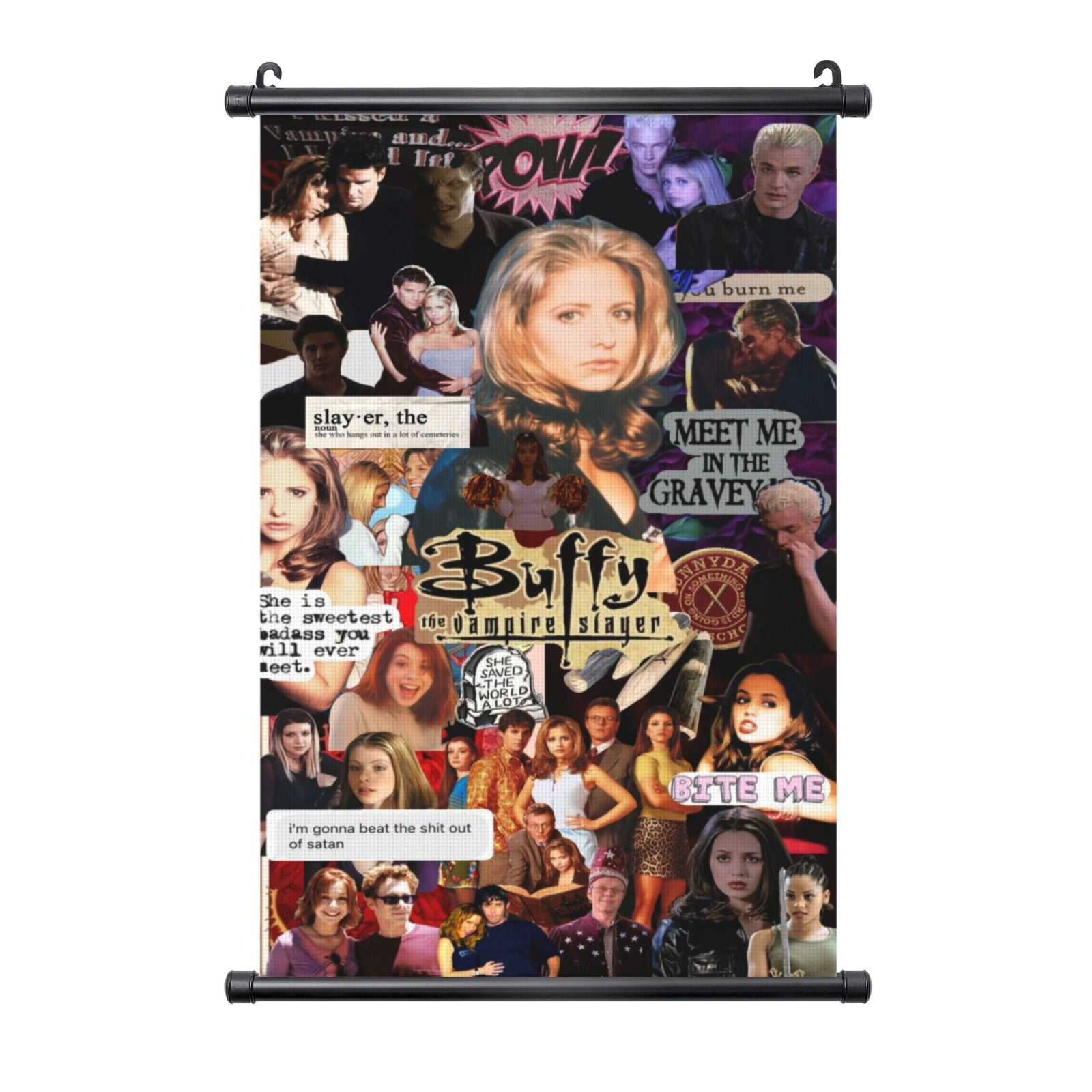 Buffy The Vampire Slayer Hanging Poster, Black Plastic Shaft Wall ...