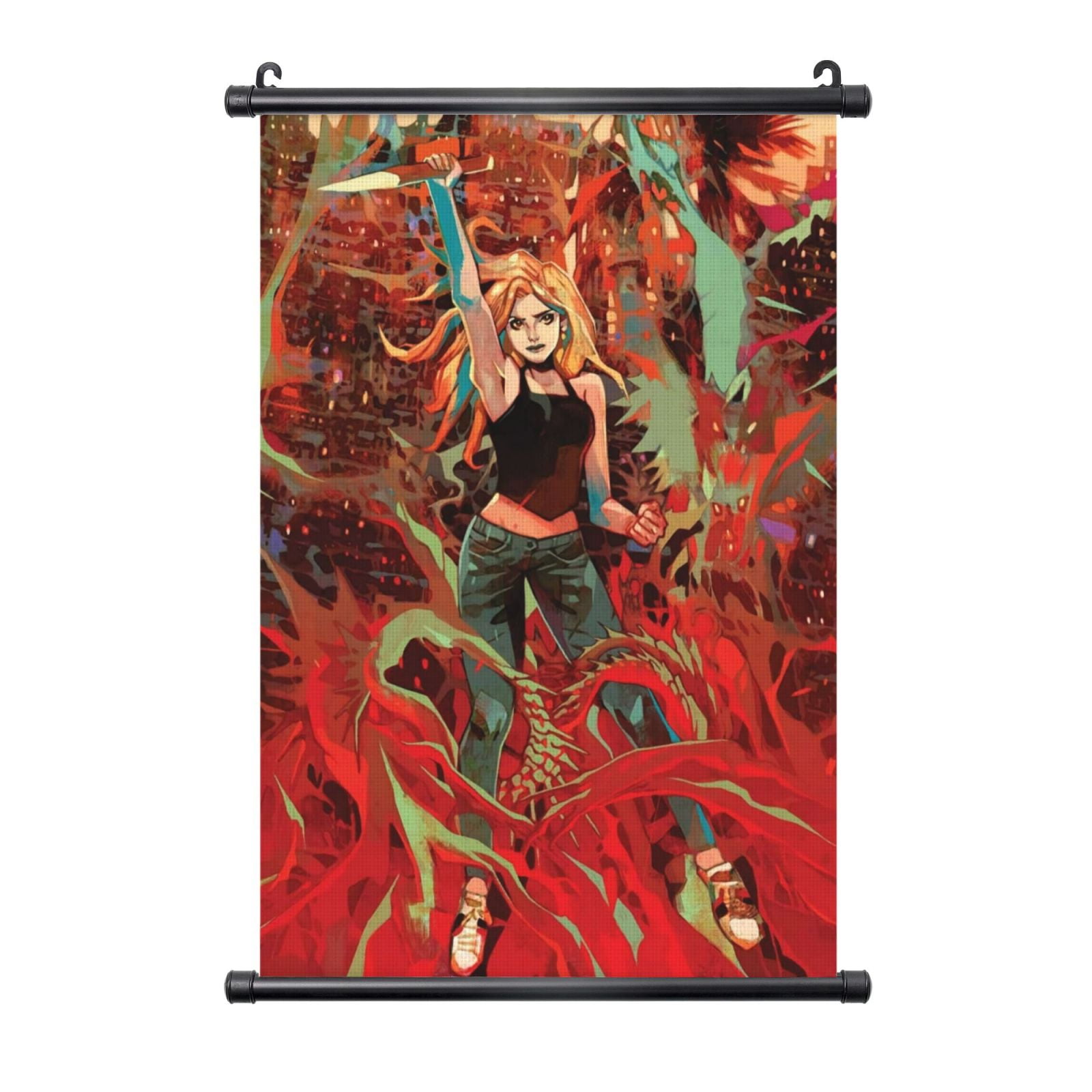 Buffy The Vampire Slayer Hanging Poster, Black Plastic Shaft Wall ...