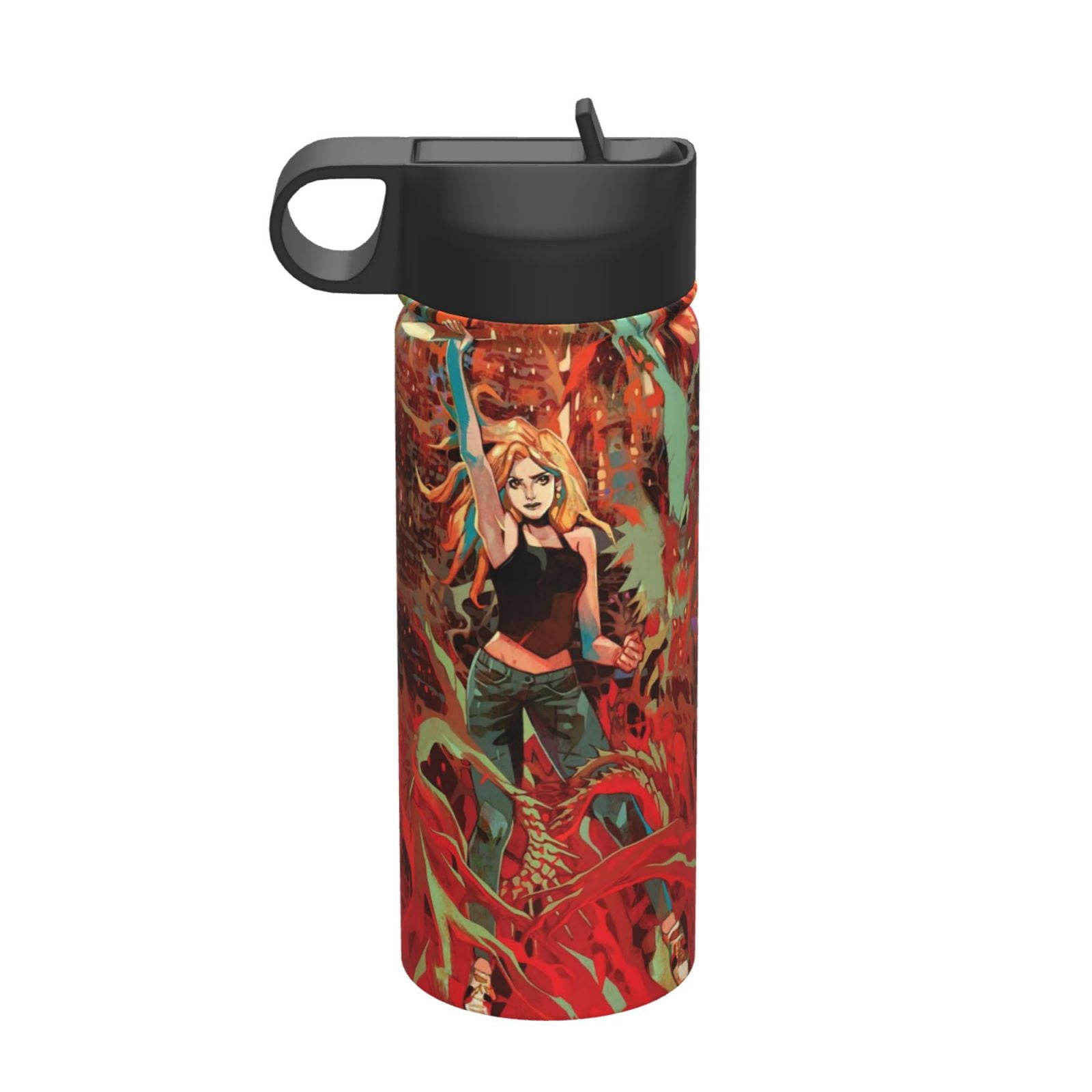 Buffy The Vampire Slayer Kids Water Bottle with Flip Straw Lid 18OZ ...