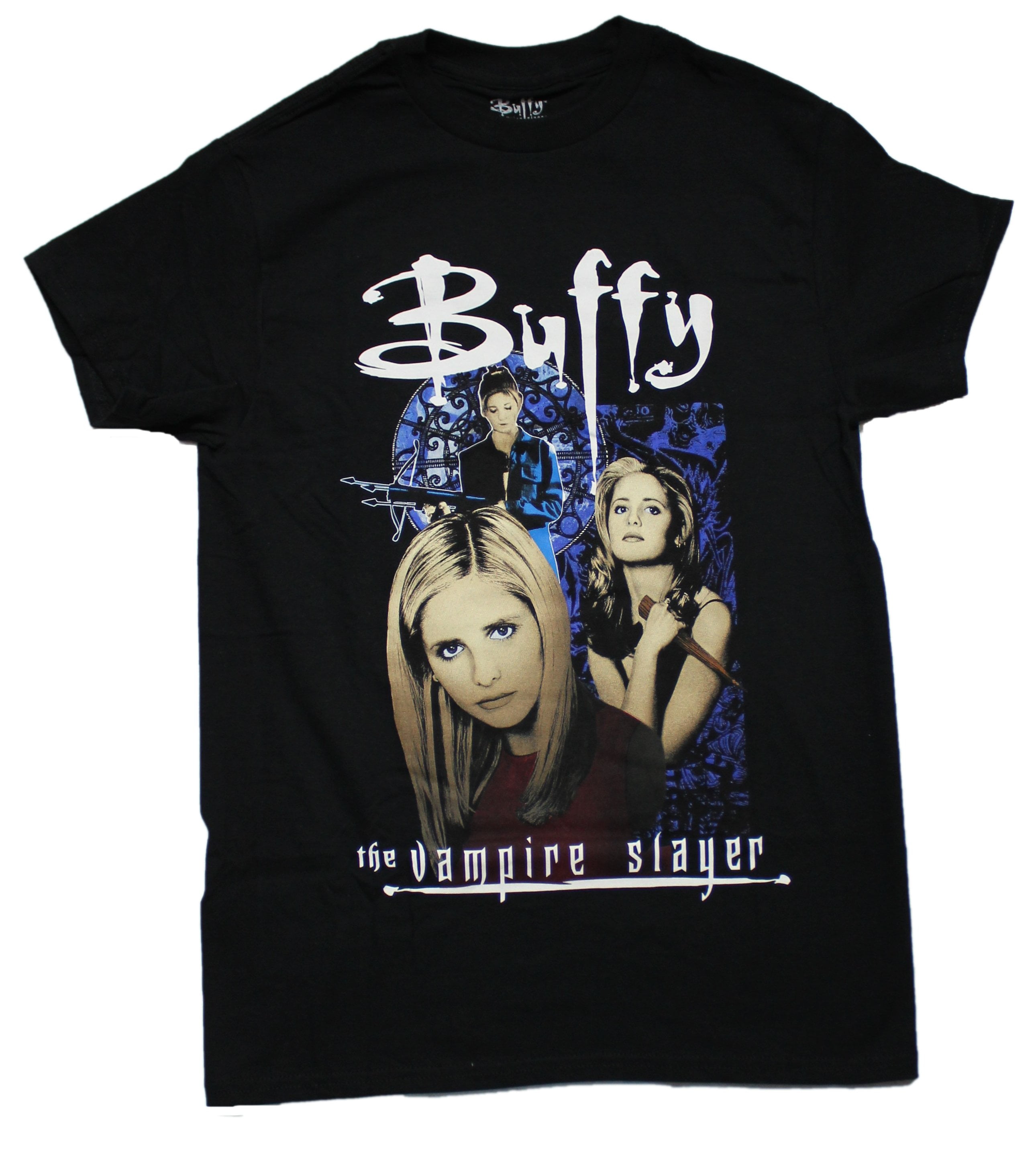 Buffy The Vampire Slayer Mens T-Shirt - Charcter Collage Logo Image (X ...