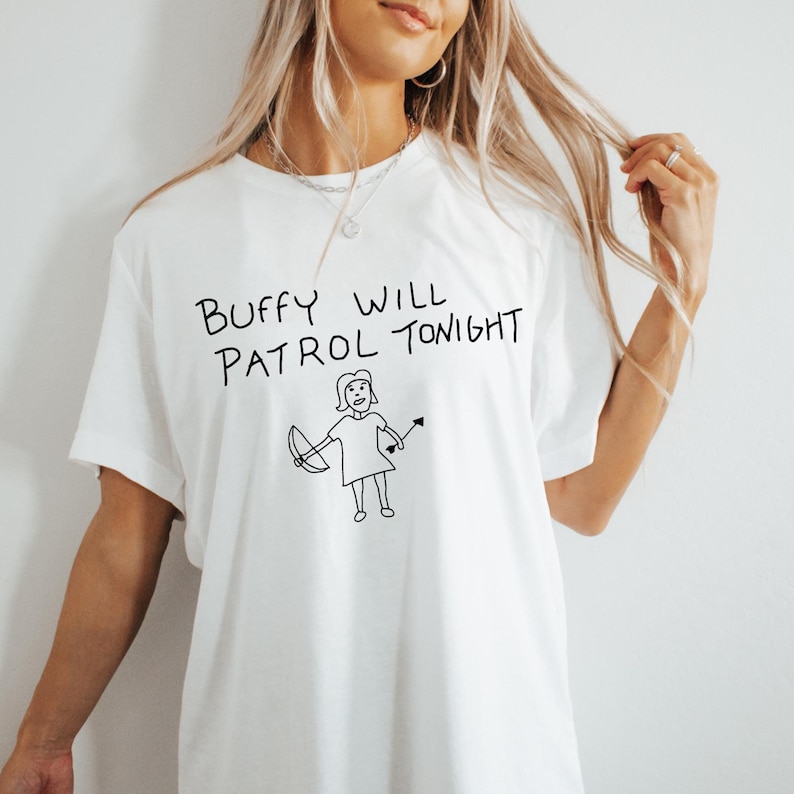 Buffy Will Patrol Tonight T-shirt, Buffy Shirt, Sunnydale High School ...