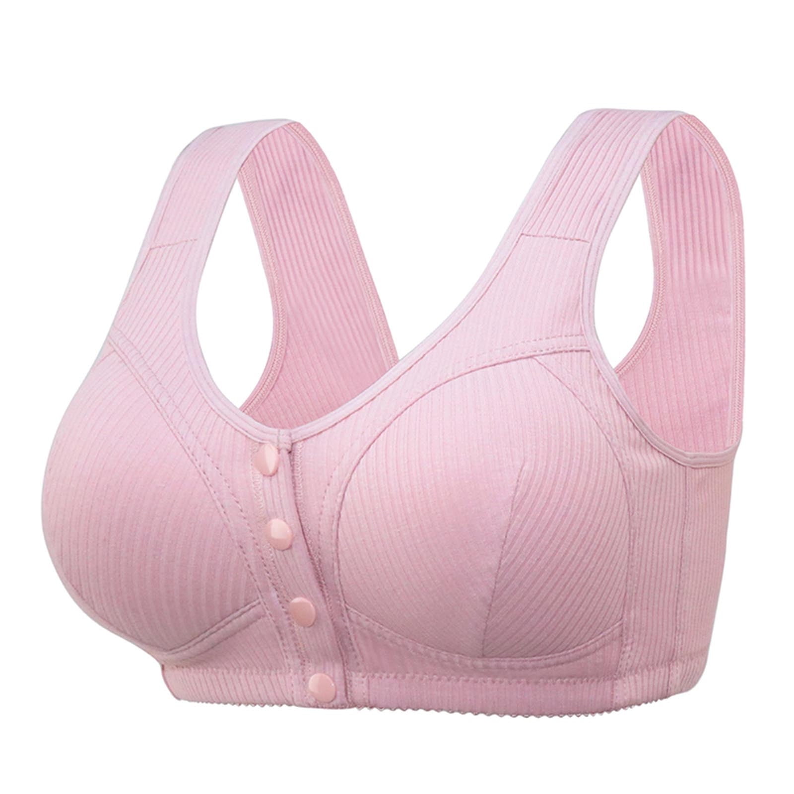 Bufgaceh Bras for Older Women Front Button Closure Comfortable Bra for ...
