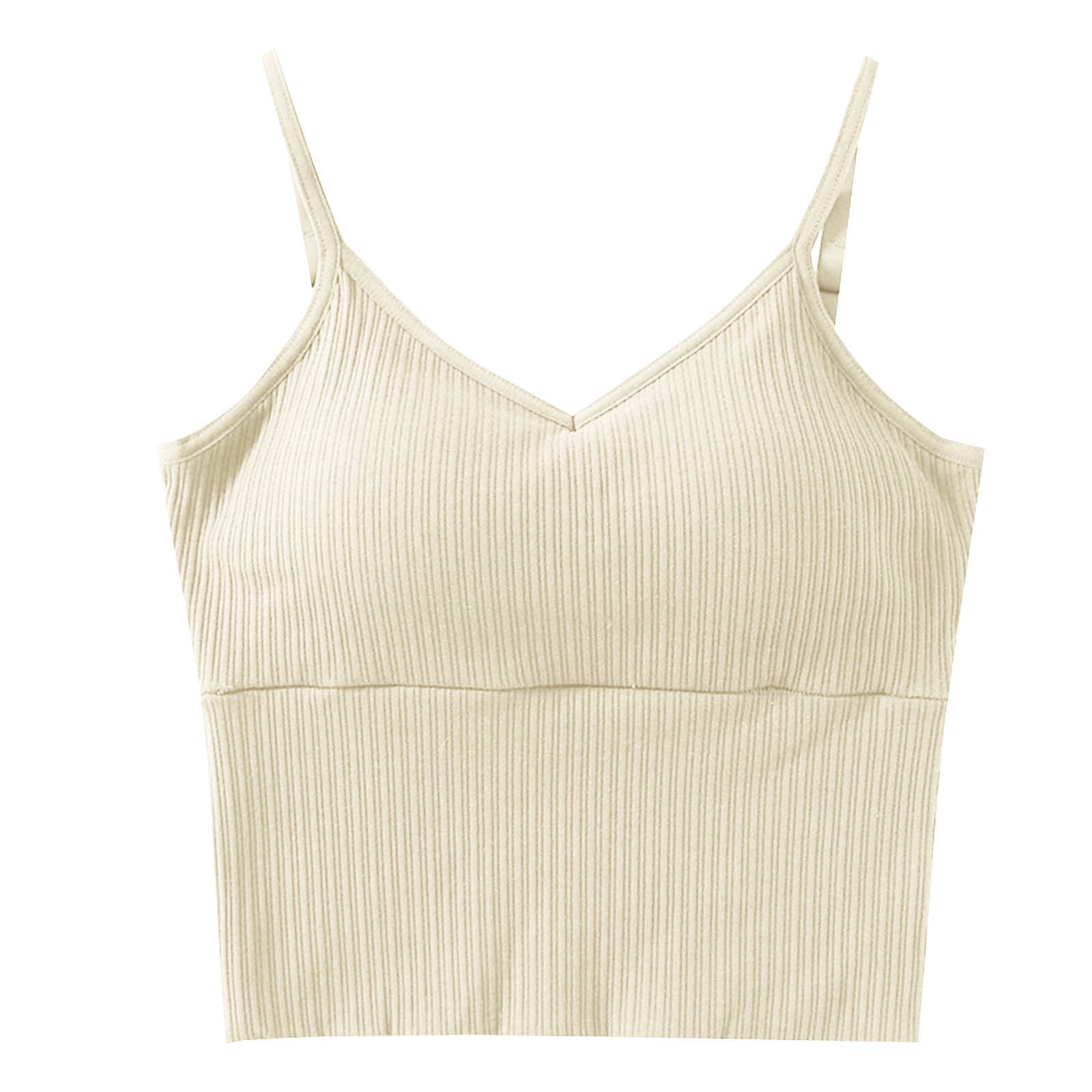 Bufgaceh Round Neck Seamless Crop Tank Tops for Women Ribbed Knit Soft ...
