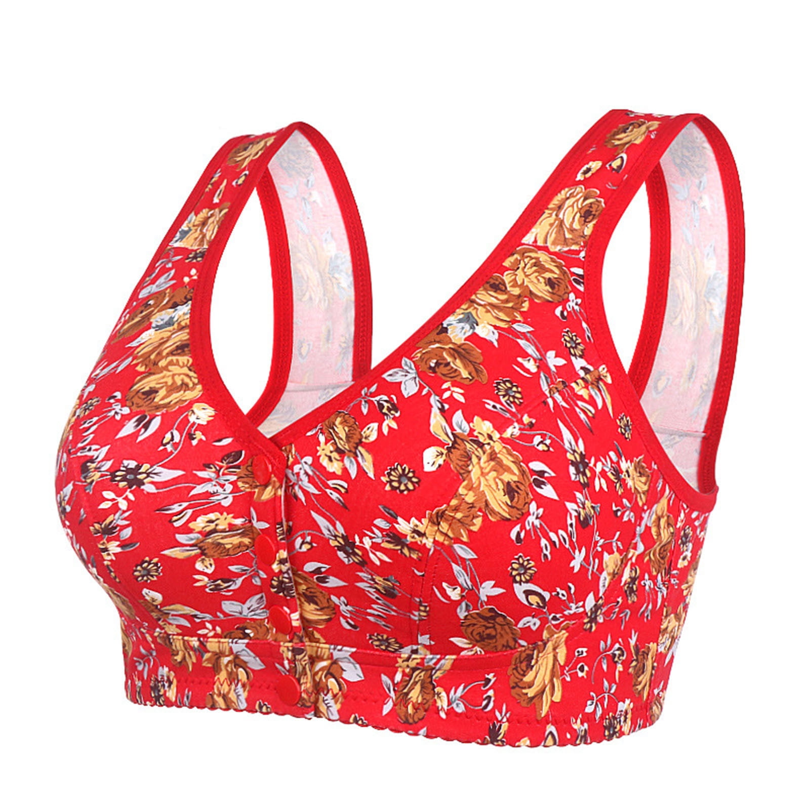 Bufgaceh Woman Oversized Strapless Bra with Cotton Style Front Buckle ...
