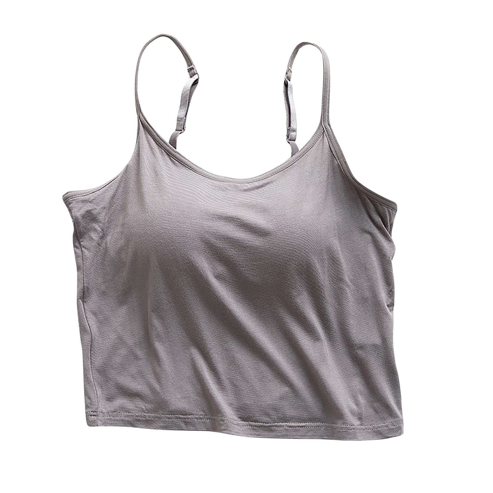 Bufgaceh Women's Suspender Top Casual Sleeveless Crop Tops with Chest ...