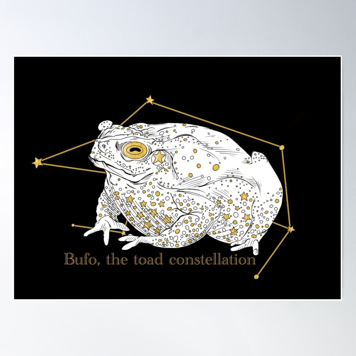 Bufo, The Toad Constellation Poster Wall Art, Modern Wall Decor For ...