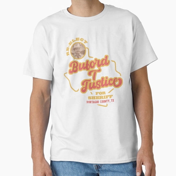 Buford For Retro Small Town Law Enforcement Western Comedy T-Shirt ...