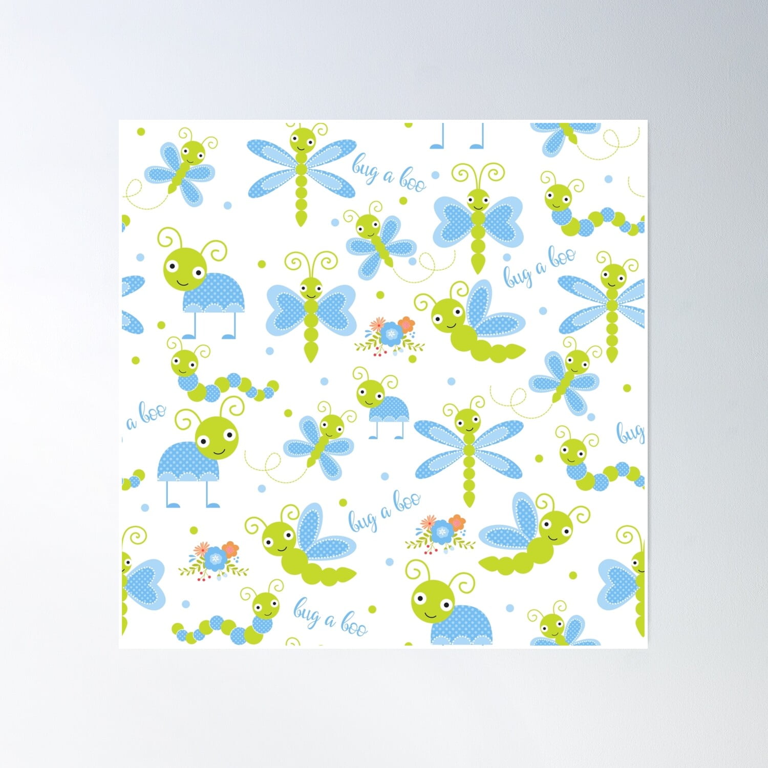 Bug-A-Boo Poster Wall Art, Modern Wall Decor, 12x18 UNFRAMED - Walmart.com