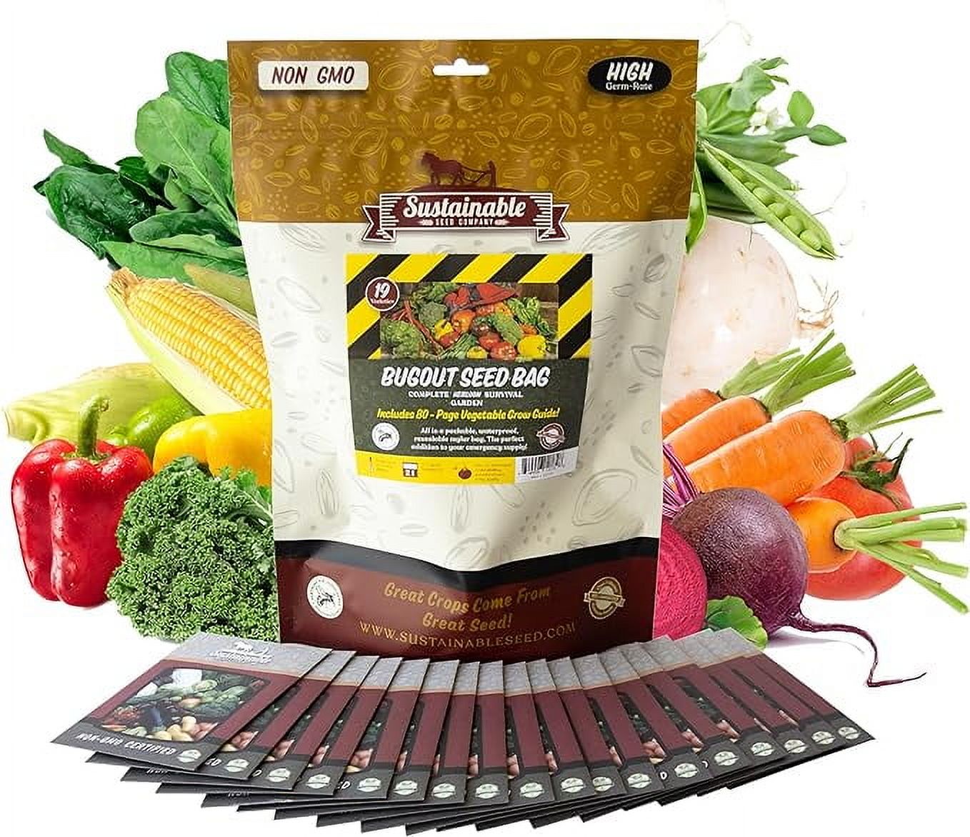 Bug Out Bag Survival Garden Vegetable & Herb Seeds - ~12,000 Seeds ...
