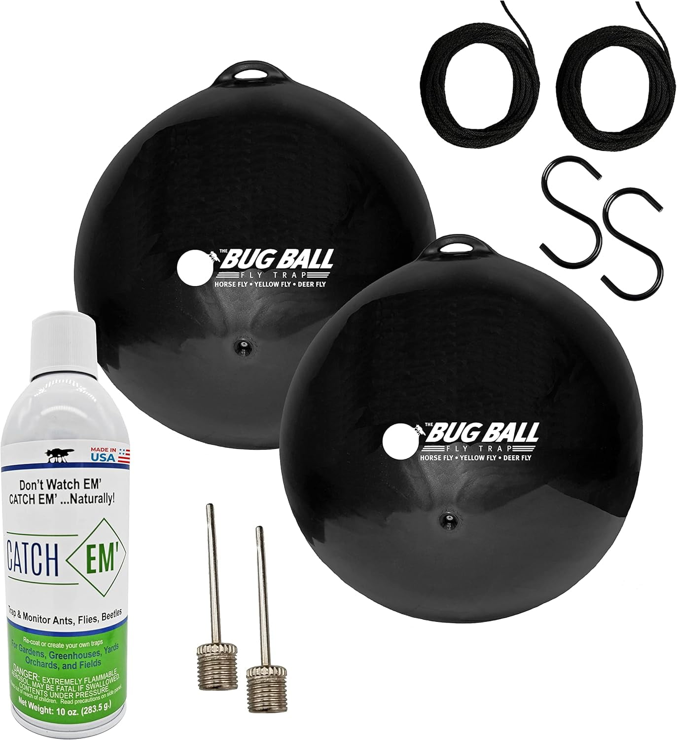 Bug Ball 2 Pack Deluxe Kit Complete- Odorless Eco-Friendly Biting Fly ...