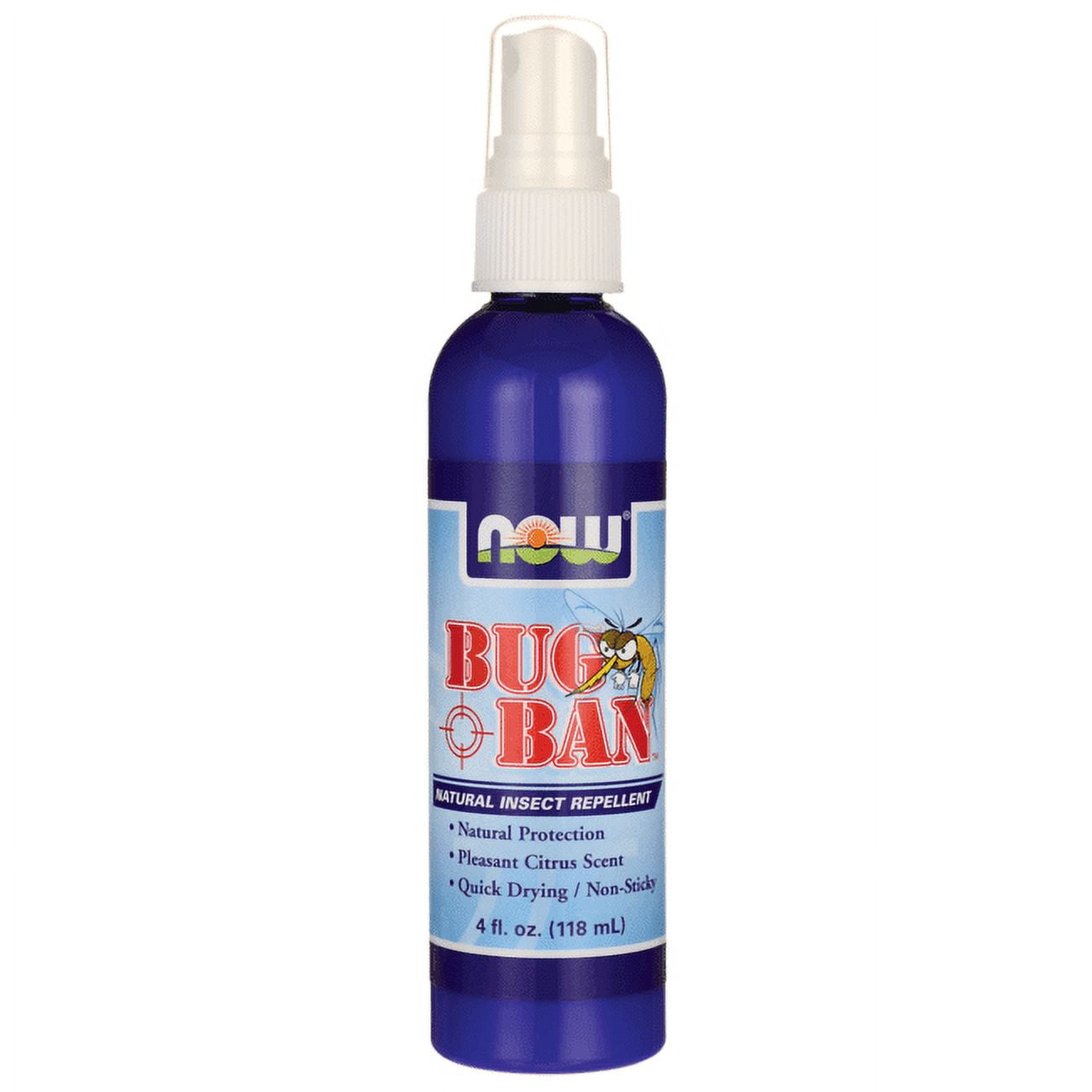 Bug Ban Spray Natural Insect Repellent By Now Foods - 4 Ounces ...