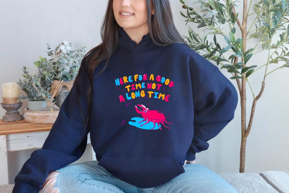 Bug Bash Hoodie Funky Beetle Celebration in Party Cartoon Style, for men & women, up to size 5XL ...