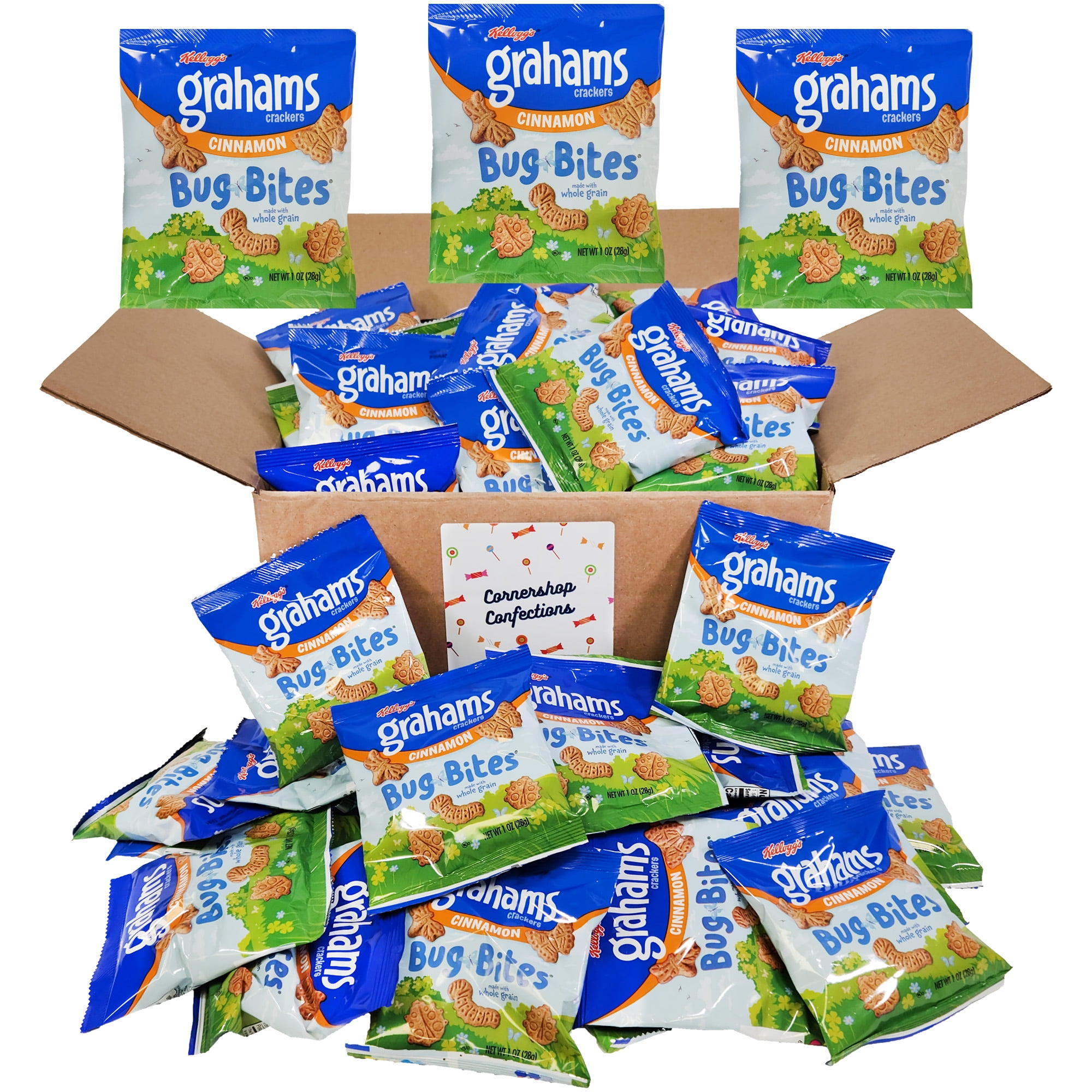 Bug Bites Cinnamon Graham Crackers Bulk Pack - 60 Individually Sealed ...