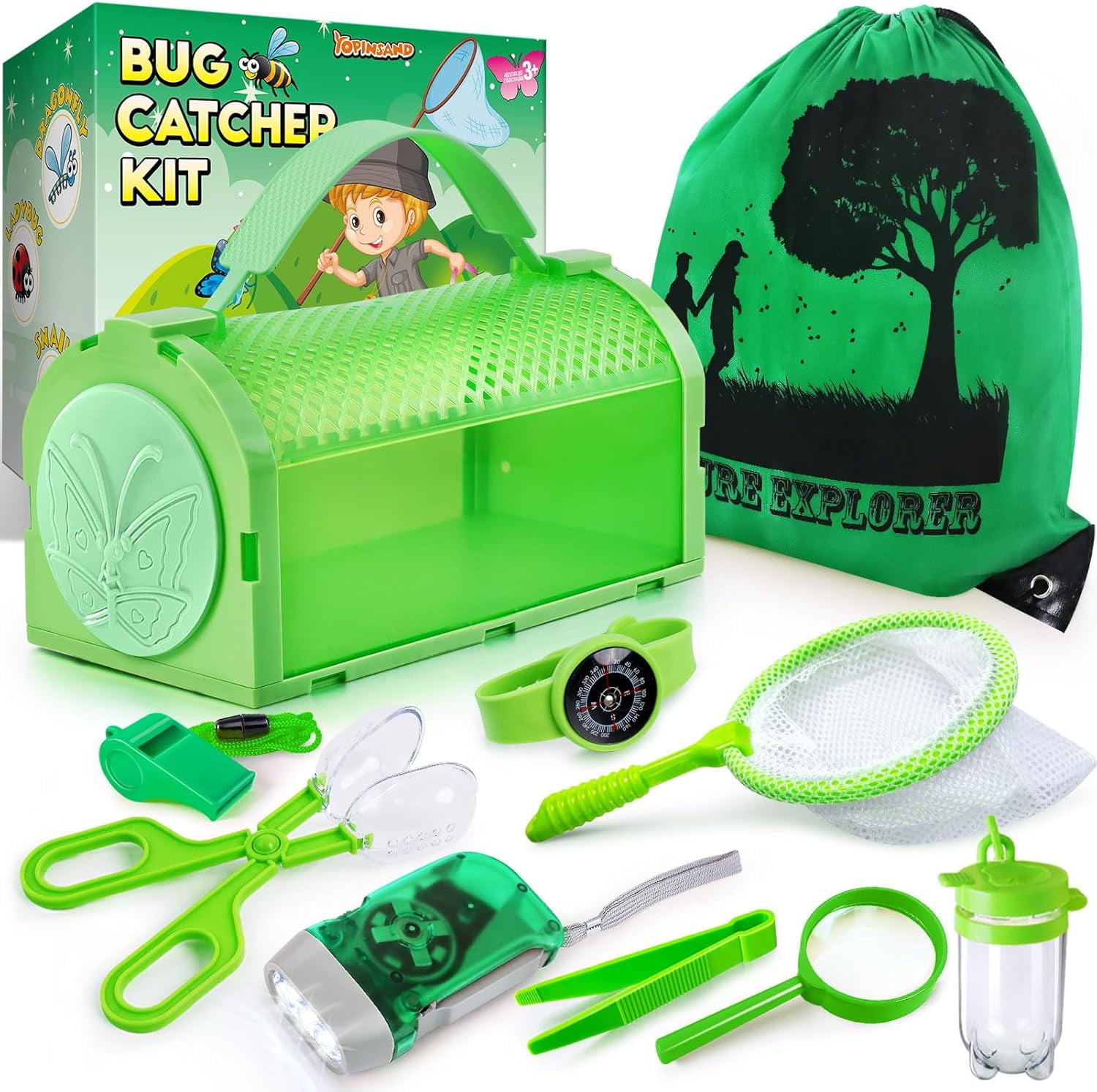 Bug Catcher Kit & Outdoor Explorer Kit for Kids, 10 Pcs Bug Catching ...