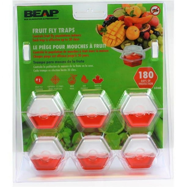 Bug Elimination and Prevention BeapCo 10036 Drop - Ins Fruit Fly Traps ...