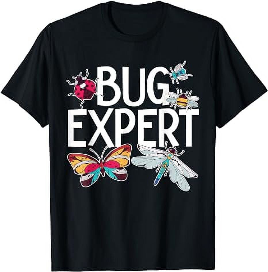 Bug Expert Entomology Insect Catching Ladybug Butterfly T-Shirt ...